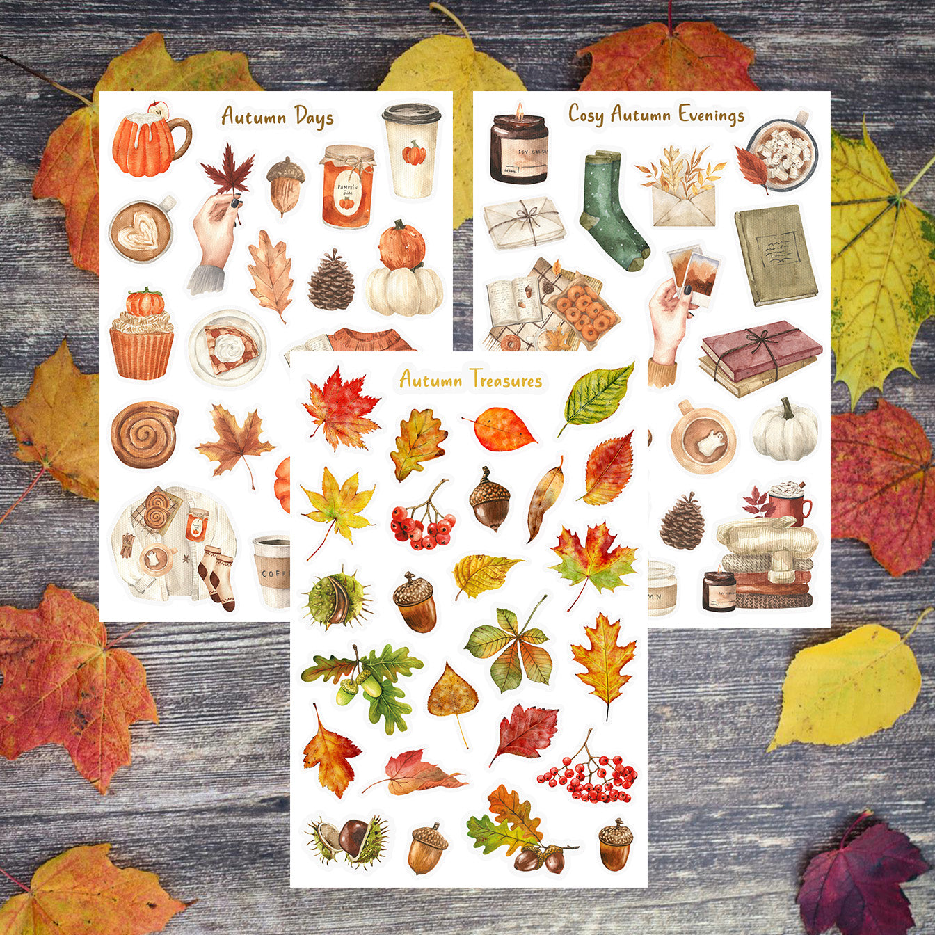 Autumn Cosy Days & Evenings Stickers Mini Bundle – Wild Bird Studio